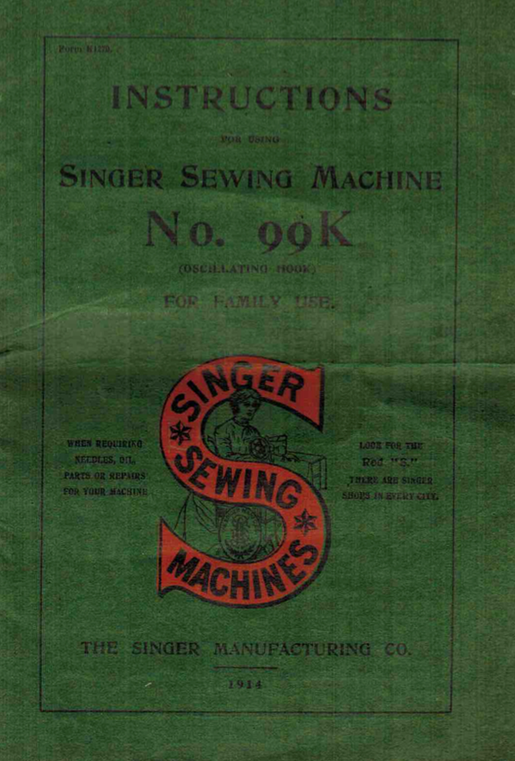 Singer 99K Instruction Manual (.pdf Download) – Beccles Sewing ...